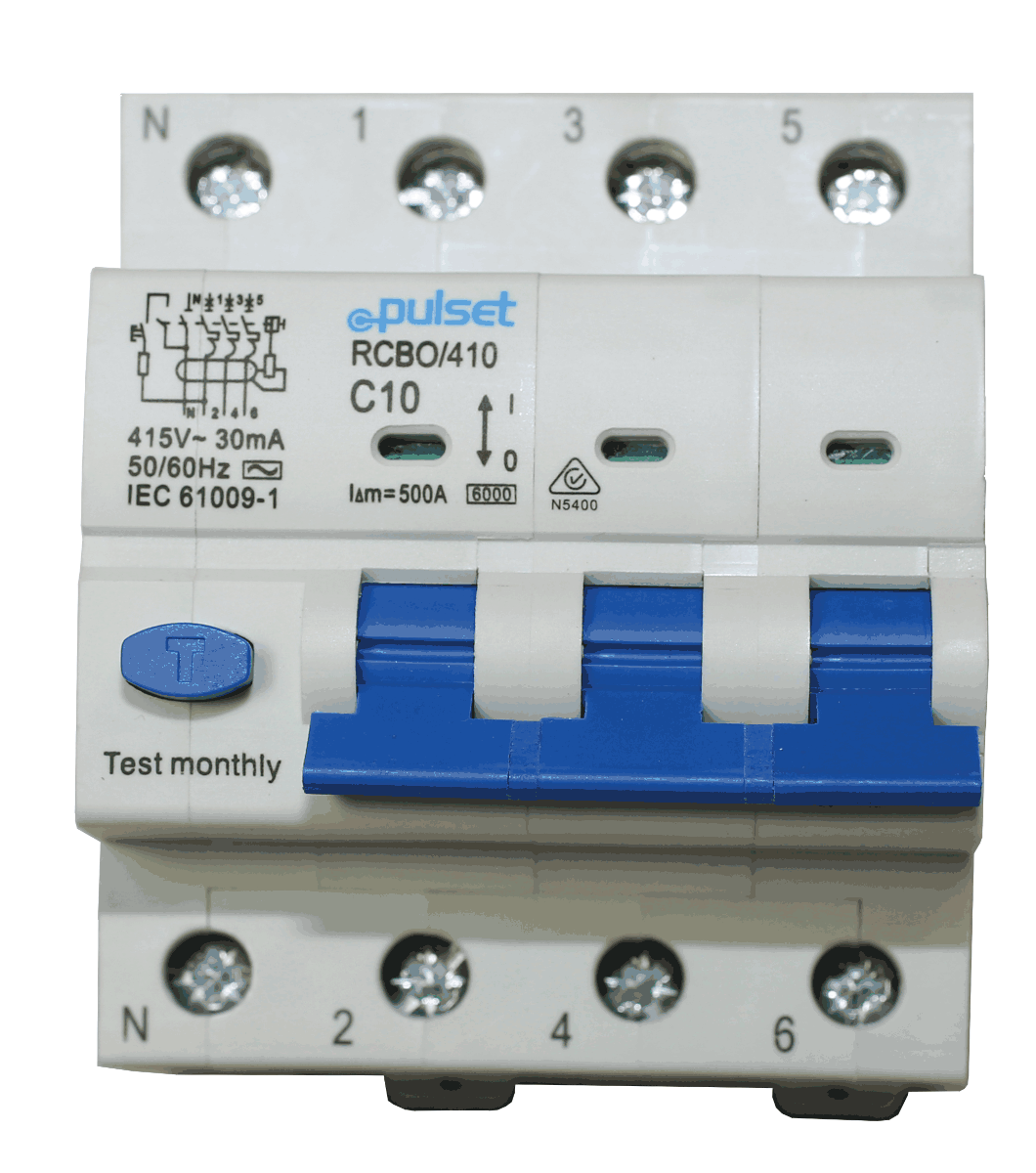RCBO 3P+N 6KA 30ma
