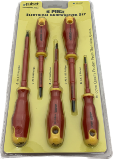 1000V INSULATED ELECTRICAL SCREWDRIVER SET 5PCS