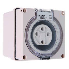 Three Phase 4 Round Pin Socket | Industrial range electrical supplies ...